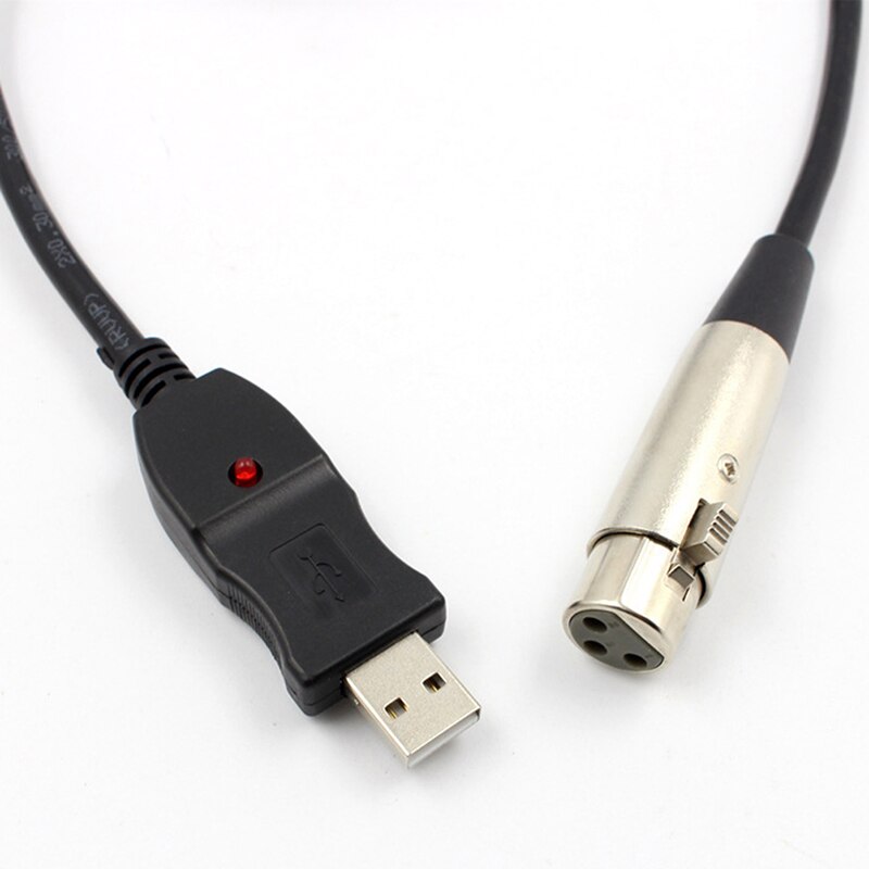 USB Male To 3 Pin XLR Female Microphone MIC Studio... – Grandado