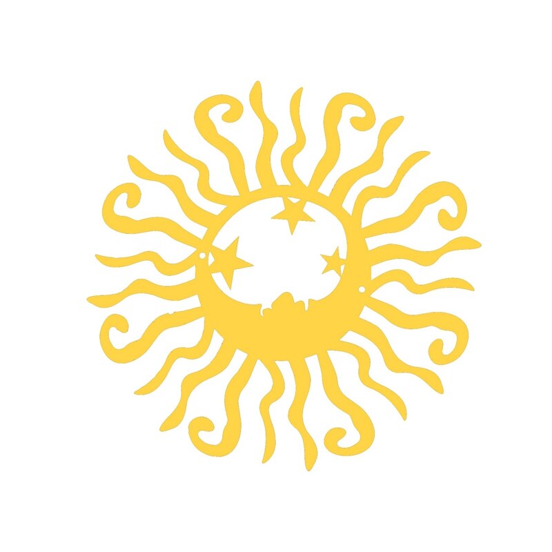 Solar Moon Metal Wall Art Steel Outdoor Decor Acti... – Vicedeal