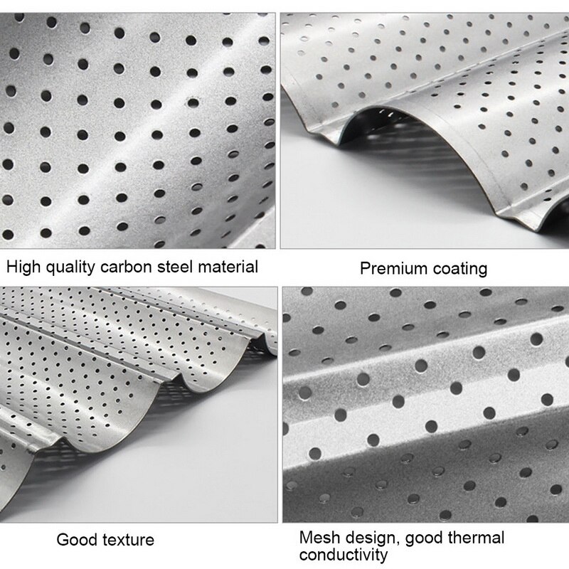 Nonstick Perforated French Bread Pan Loaf Bake Mol... – Grandado