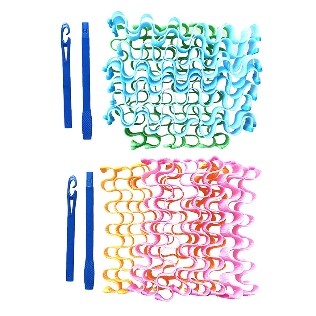 Barber 45cm Long Hair Curlers Styling Kit W / 2 Ho... – Vicedeal