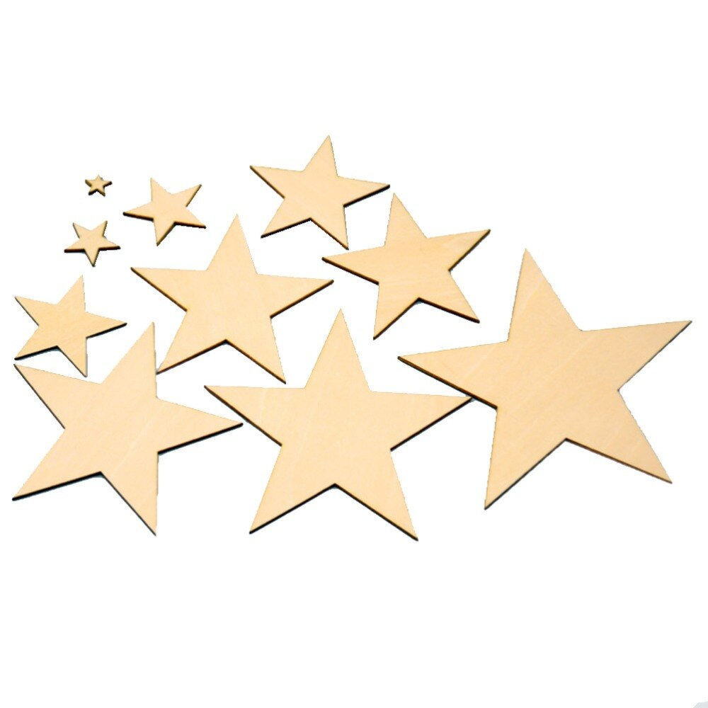 10-100 Mm Diy Disc Houten Ster Vormen Craft Blank ... – Grandado