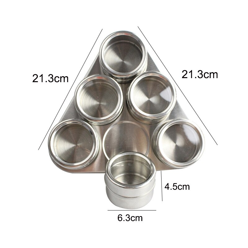 Unibird 6 stk/sæt magnetisk krydderiopbevaringskru... – Vicedeal