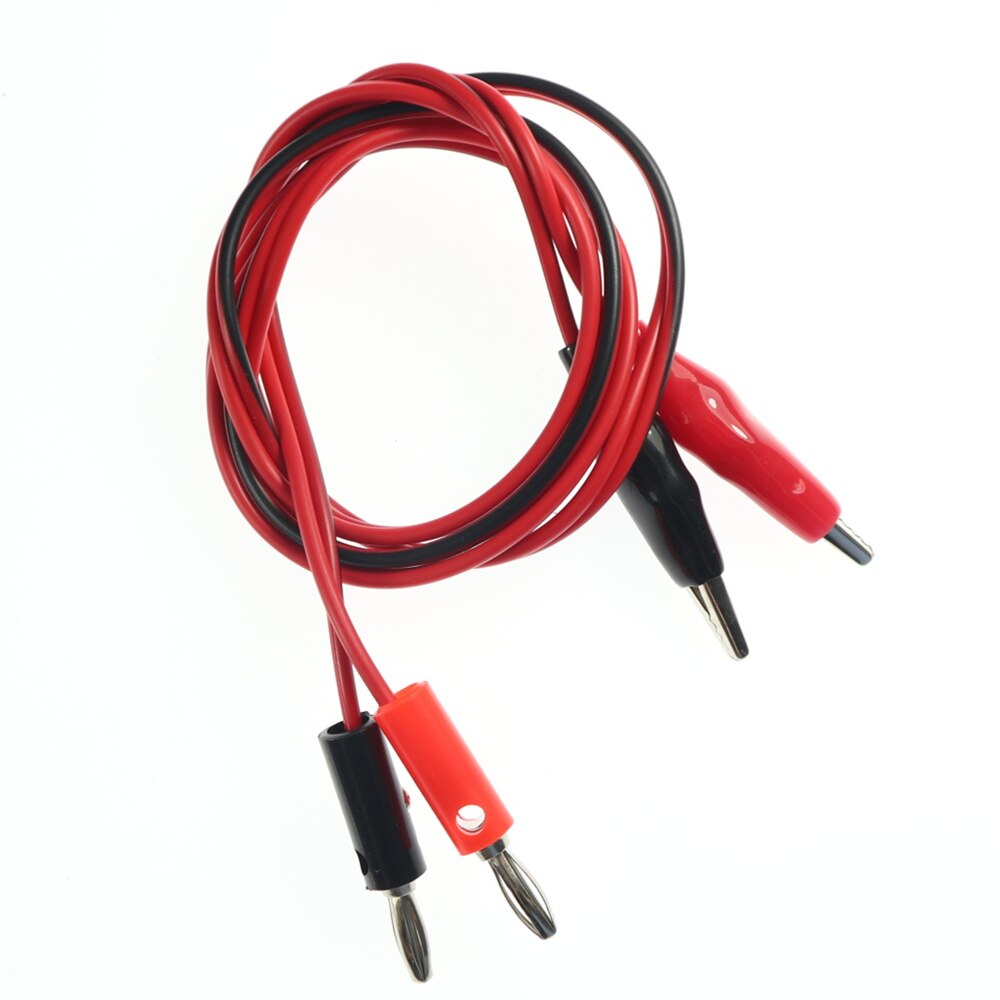 1M Alligator Cilp to AV Banana Plug Test Cable Lead Connector Dual ...