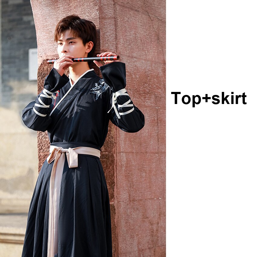 Samurai Man Kimono Set Dragon Print Harajuku Ancie... – Grandado