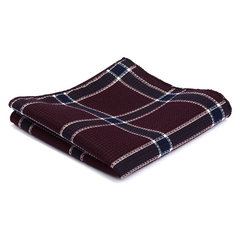 Luxury Wool Cotton Men's Handkerchief Brown Blue B... – Vicedeal