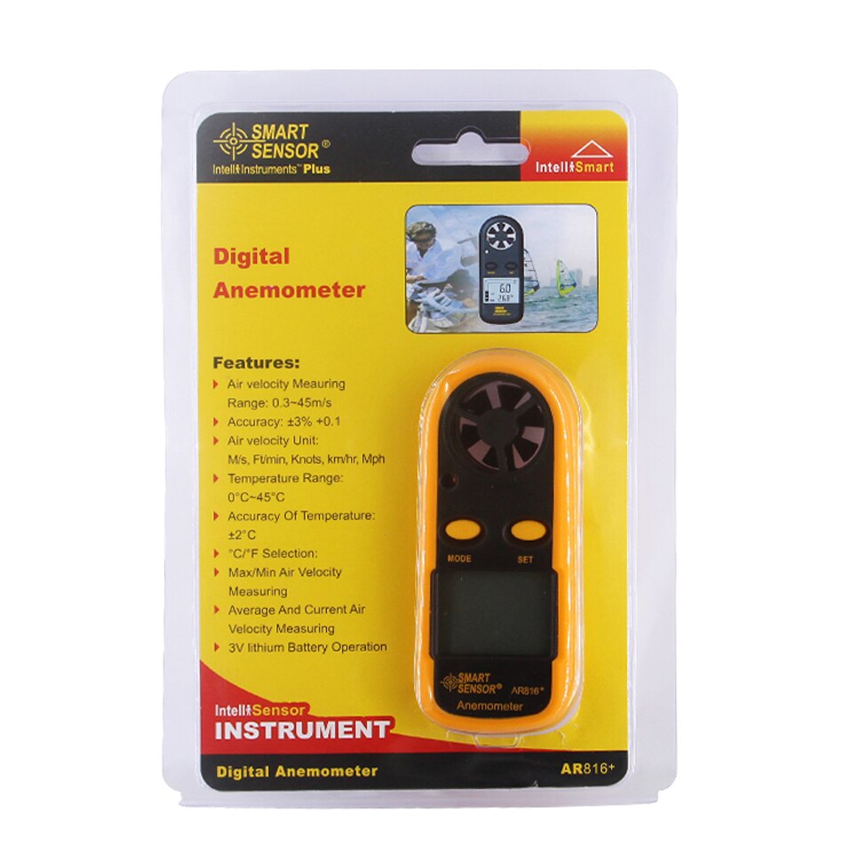 Smart Sensor AR816 Handheld Digitale Anemometer Wi... – Vicedeal