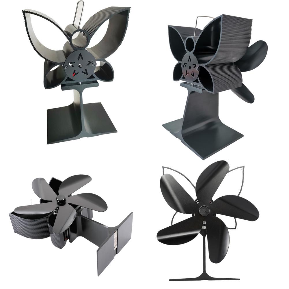 5-blade Fireplace Fan Quiet Safe Heat Powered Stov... – Grandado