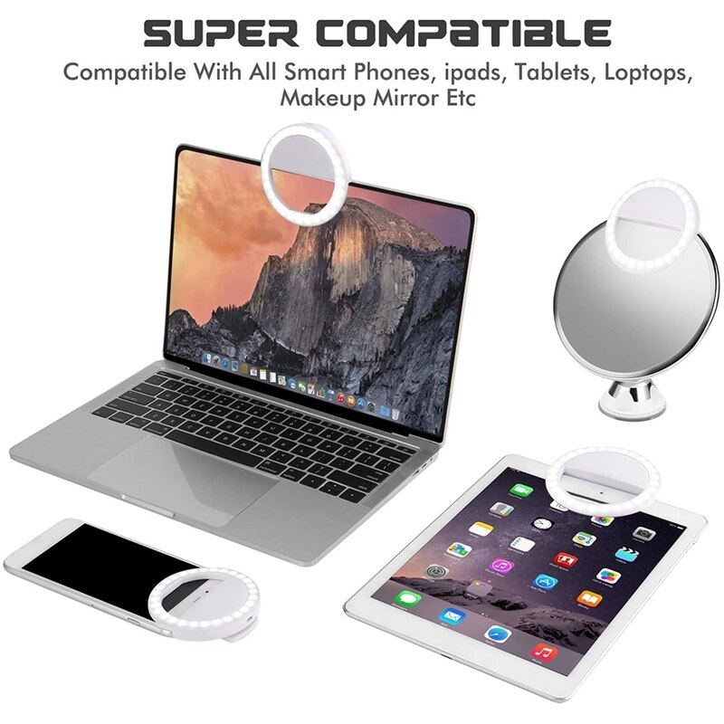 Selfie Ring Light Rechargeable Clip-on Phone Ring ... – Grandado