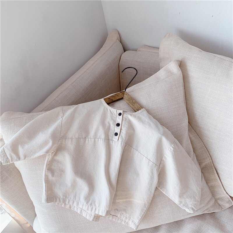 Piger bluse børn efterår pigeskjorter bomuld langæ... – Grandado