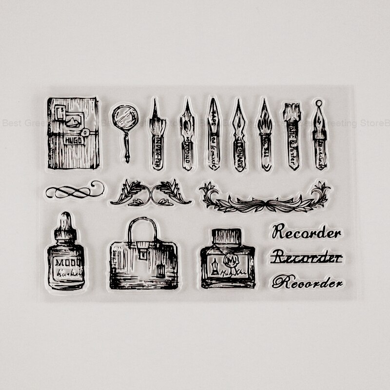 Vintage Pen Nibs Stamps Pen and Ink Traveler Noteb... – Grandado