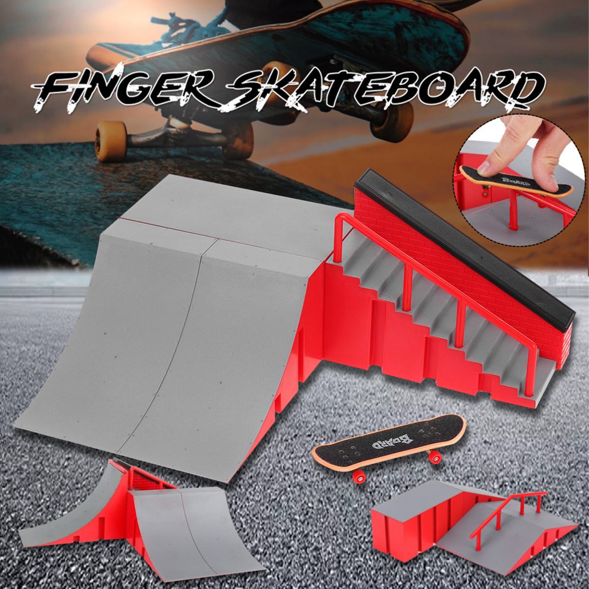 Newest Skate Park Ramp Parts for Fingerboard Finge... – Grandado