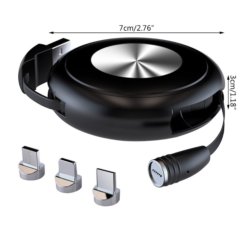 1 Pc Retractable Magnetic Charging Cable Multi-Fun... – Grandado