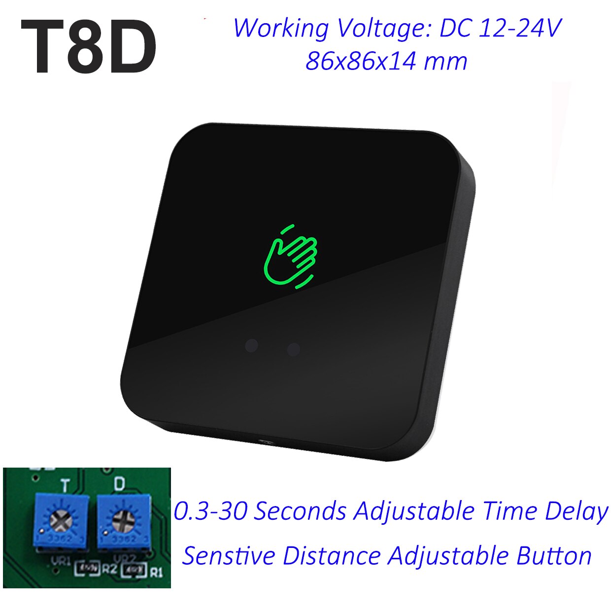 Time Delay Thin Infrared No Touch Exit Push Button... – Grandado