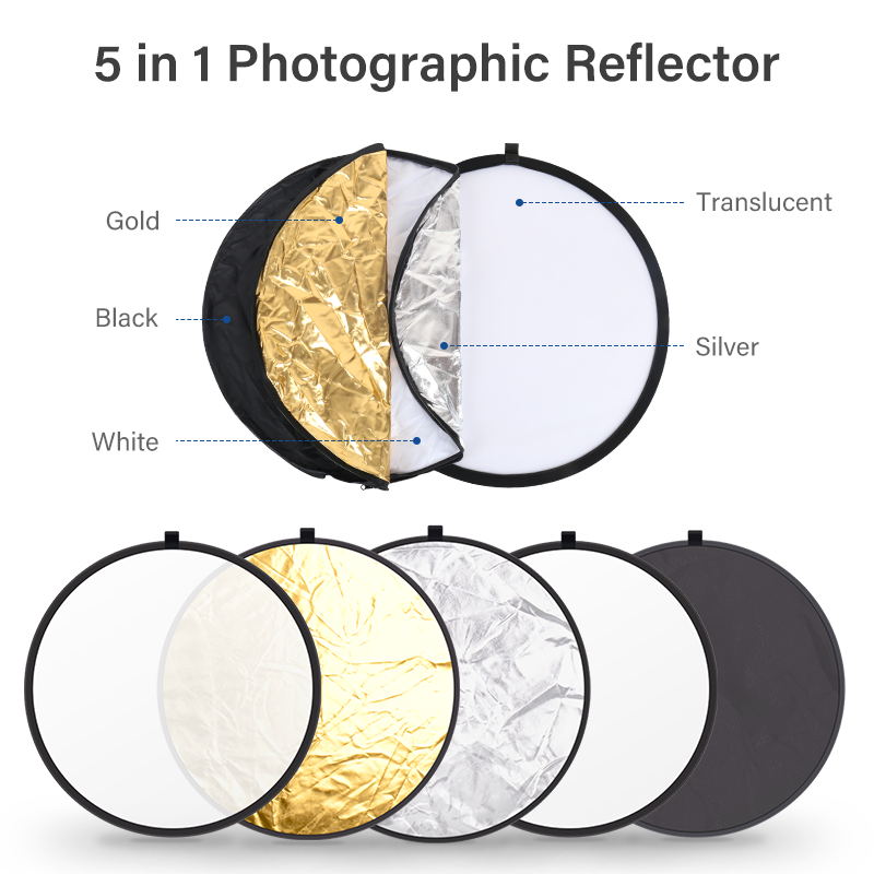 60Cm Reflector 5 In 1 Ronde Vorm Inklapbare Reflet... – Vicedeal