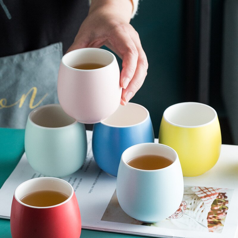 Cup Nordic Pigmented Ceramic Drum Cup Household Co... – Grandado