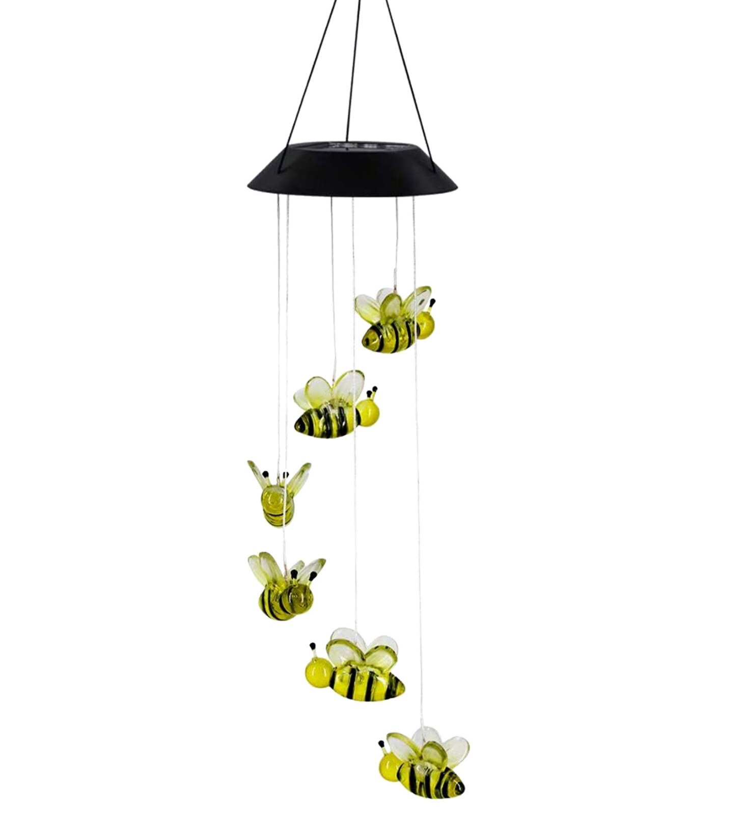 Wind Solar Bee Chimes Color-changing Moving Rotati... – Grandado