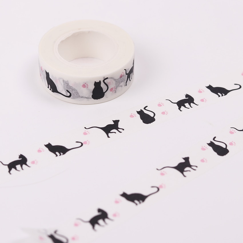 1.5cmx10m Cute Cat Paper Washi Tape DIY Decor Adhe... – Grandado