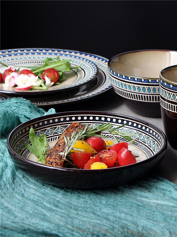 Nordic Style Ceramic Tableware Pasta Plate Mediter... – Vicedeal