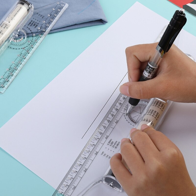 Universal Protractor Multi-Purpose Rolling Ruler - Universal Drawing ...