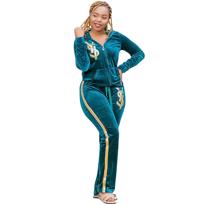 African Dashiki Velvet Two Piece Sets Women Tops A... – Vicedeal