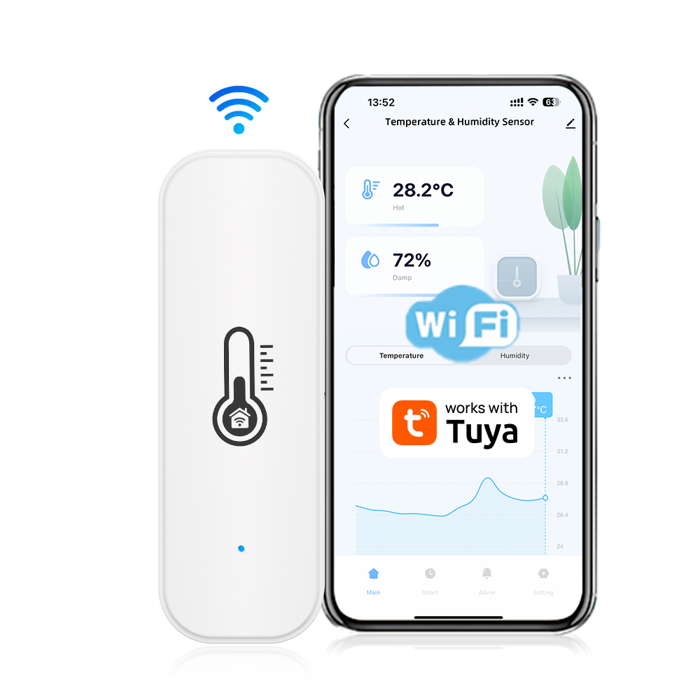 WiFi Temperature Humidity Sensor Tuya APP Remote M... – Grandado