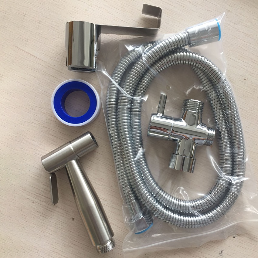 1 Set Chrome Bidet Sprayer Set Wall Mounted Handhe... – Vicedeal