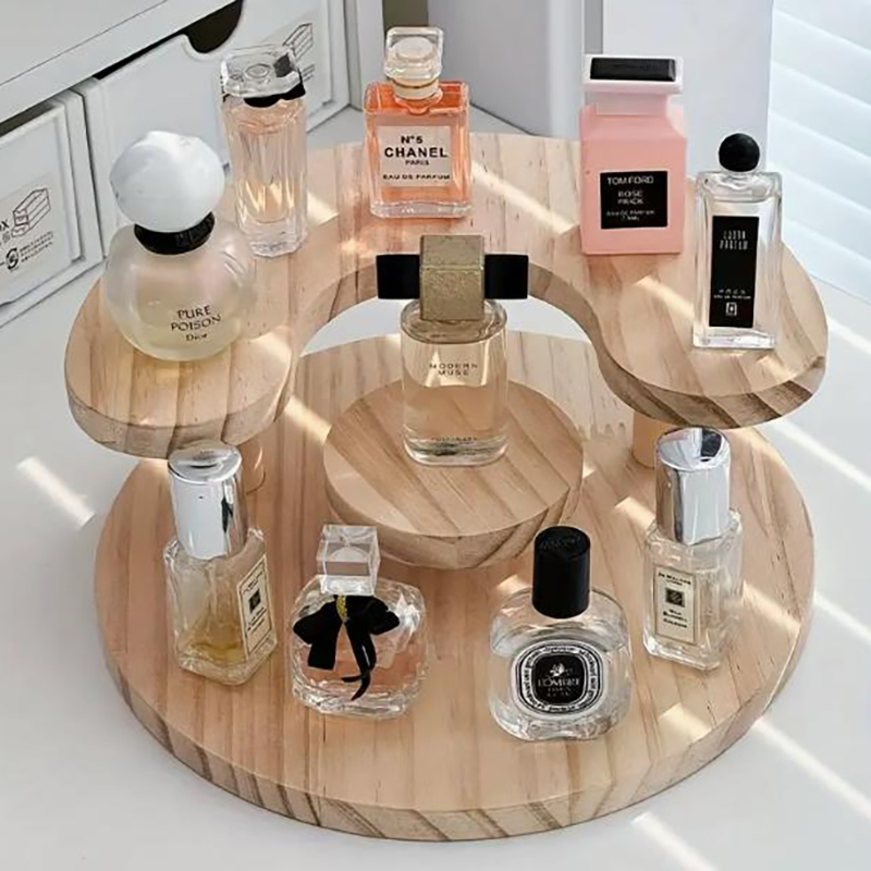 3 Tier Display Riser Stand Wooden Shelf for Perfum... – Grandado