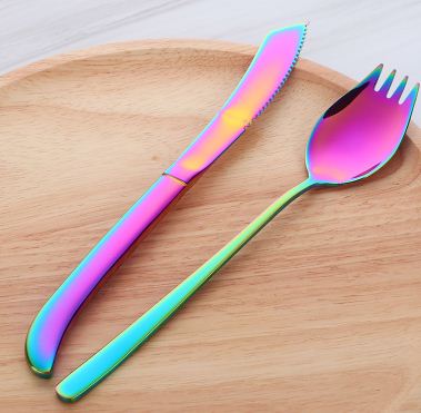 304 Stainless Steel Rainbow Color Steak Knife West... – Vicedeal