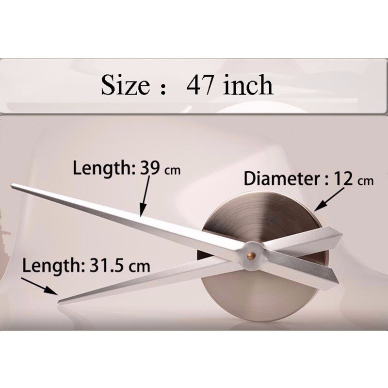 Oversized 1m DIY wall clock living room art 3D clo... – Vicedeal