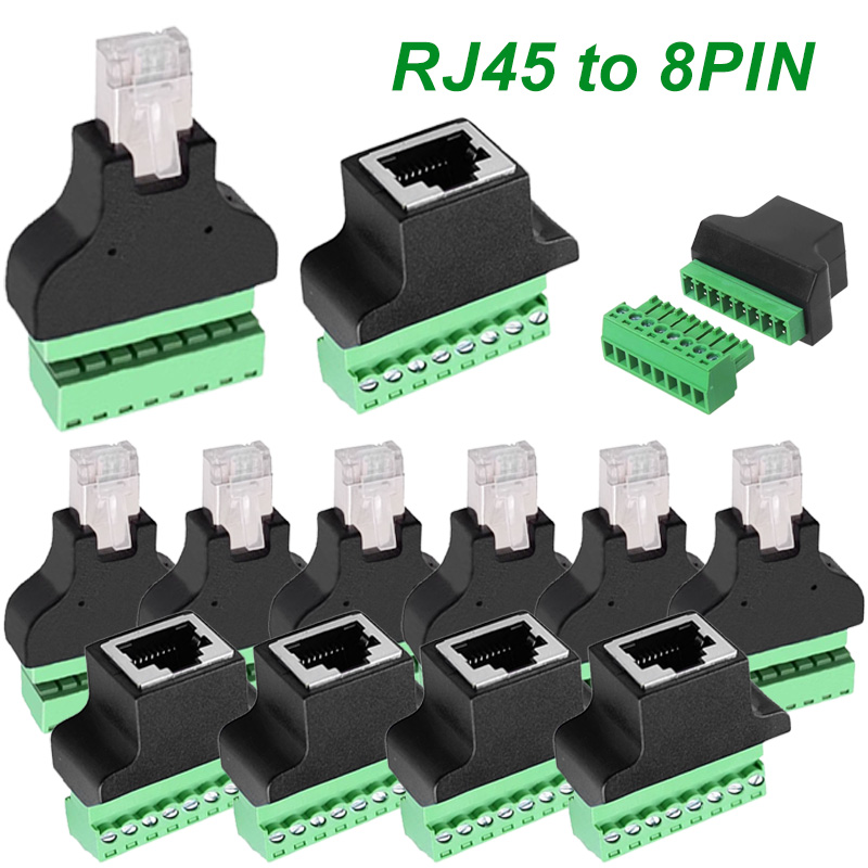 RJ45 mannelijk naar adapter RJ45 vrouwelijk naar 8... – Vicedeal