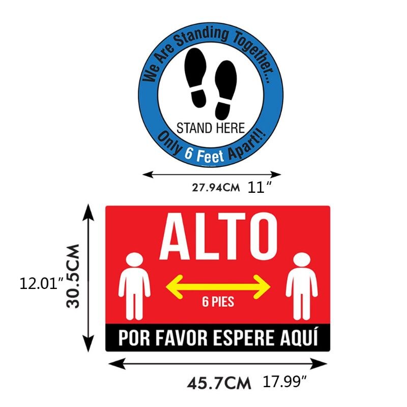 Social Distancing Floor Decals Only 6 Feet Apart A... – Grandado