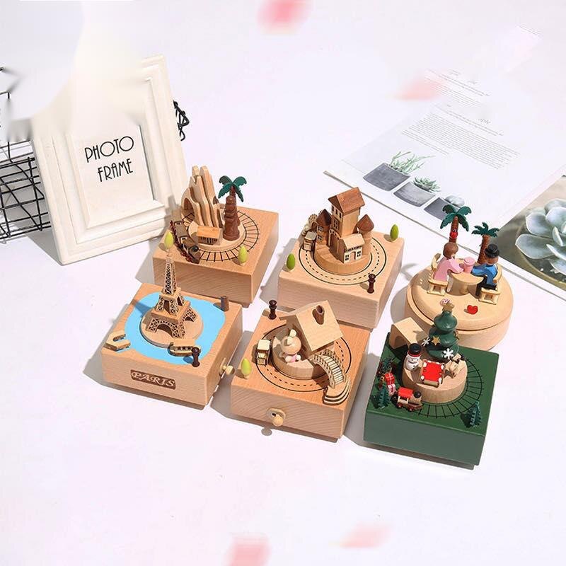 1Set DIY Hand Cranked Wood Phonograph Ferris Wheel... – Vicedeal