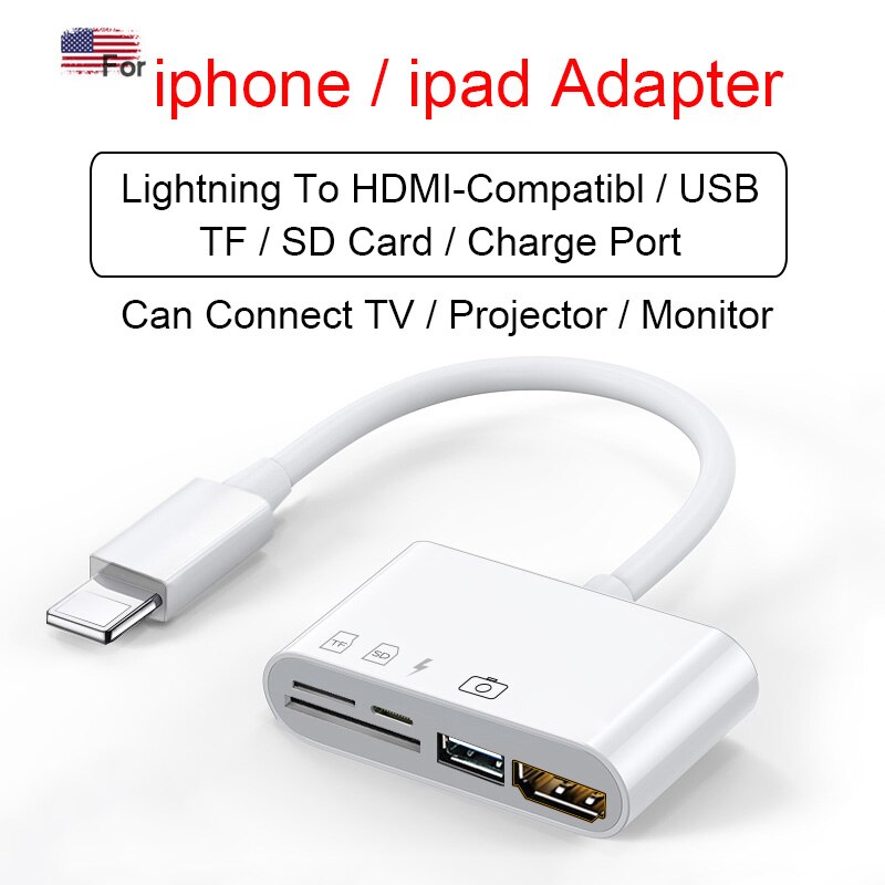 Multi USB OTG Adapter Card Reader Lightning to Cam... – Grandado