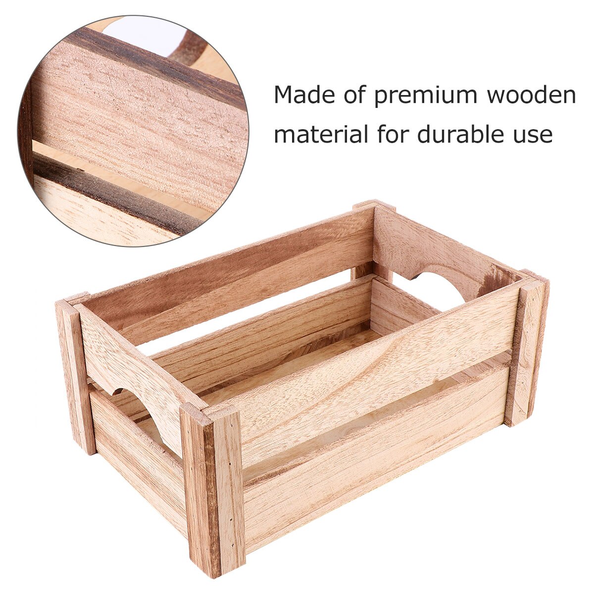 1pc Vintage Wood Storage Basket Wooden Storage Org... – Grandado