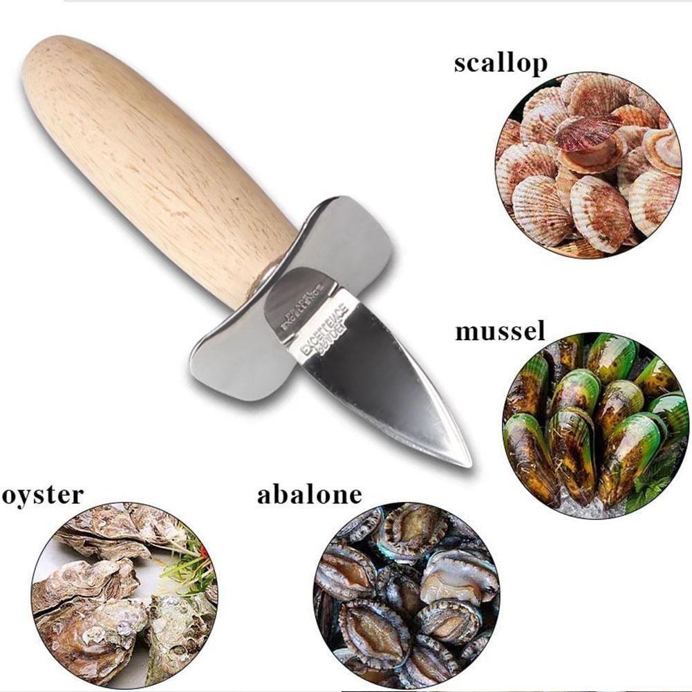 1pcs Steel Seafood scallop pry knife with wooden h... – Vicedeal