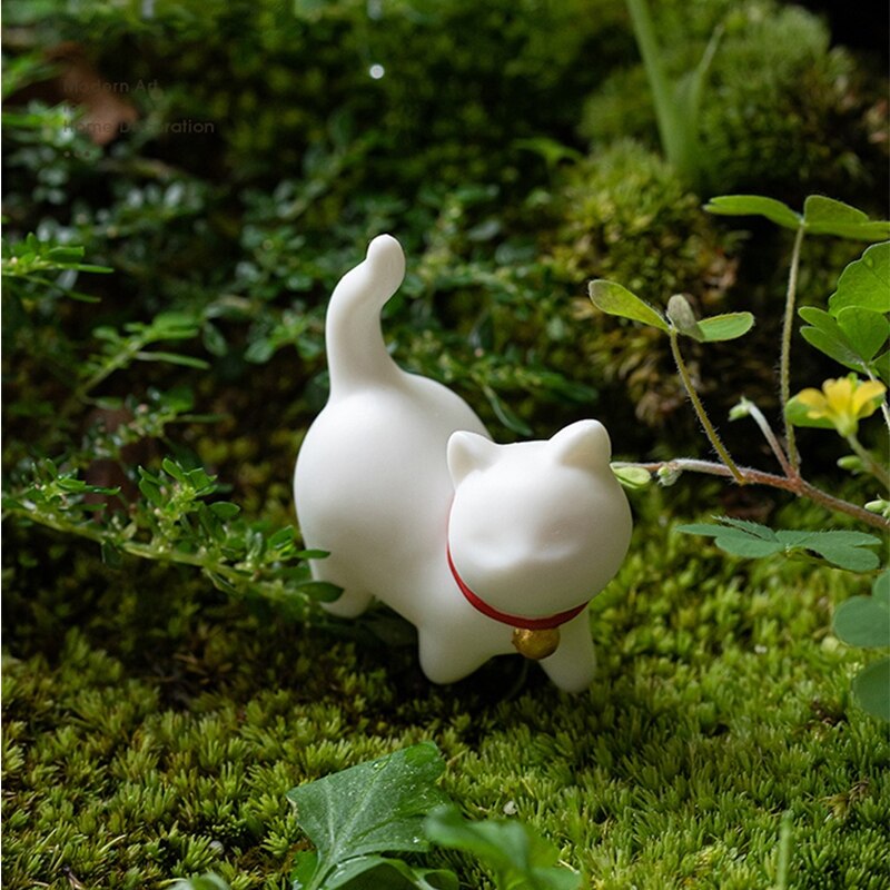 Modern ceramic crafts Mini cute little cute cat Ho... – Grandado