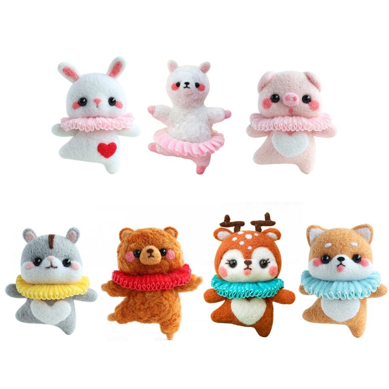 DIY Cute Animal Cartoon Wool Doll Felt Craft Unfin... – Vicedeal