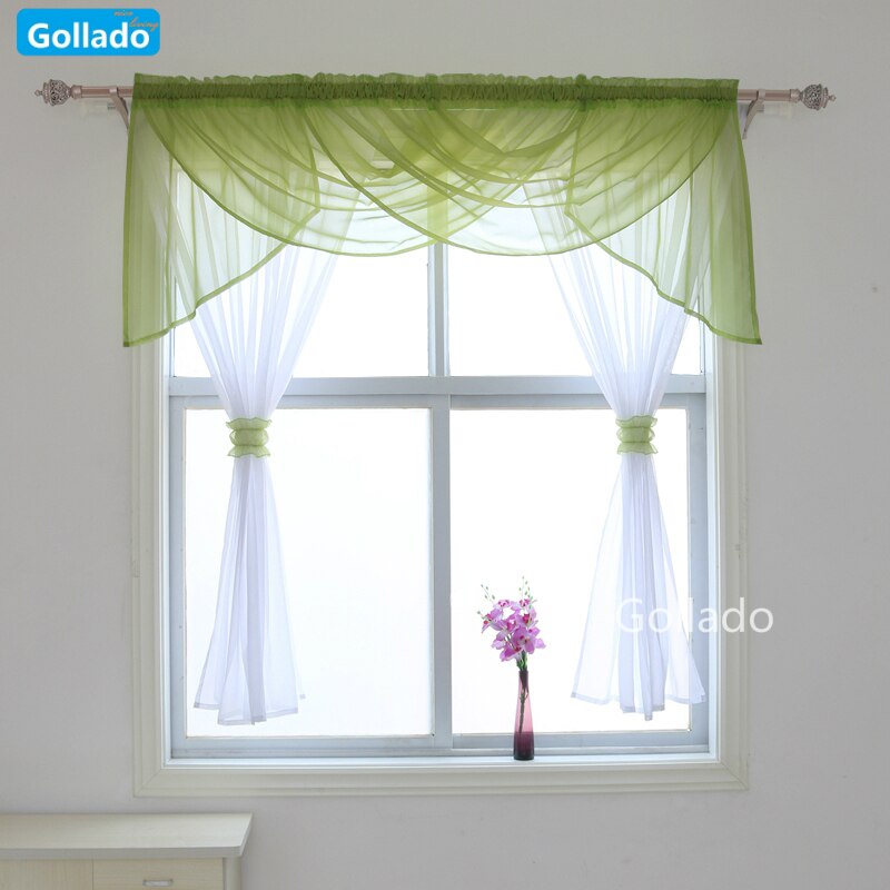 Panelgardiner med valans skira voile vardagsrumsfö... – Vicedeal