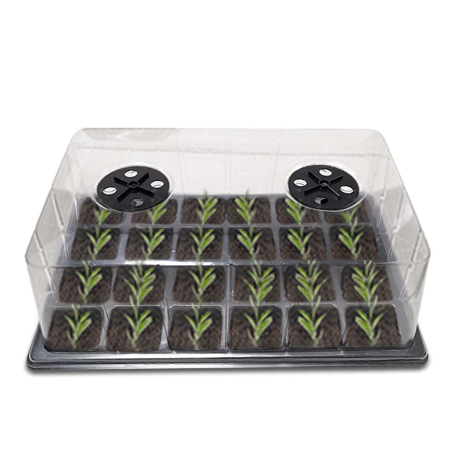 24-Cell Seedling Starter Tray Set With Vents Flowe... – Vicedeal
