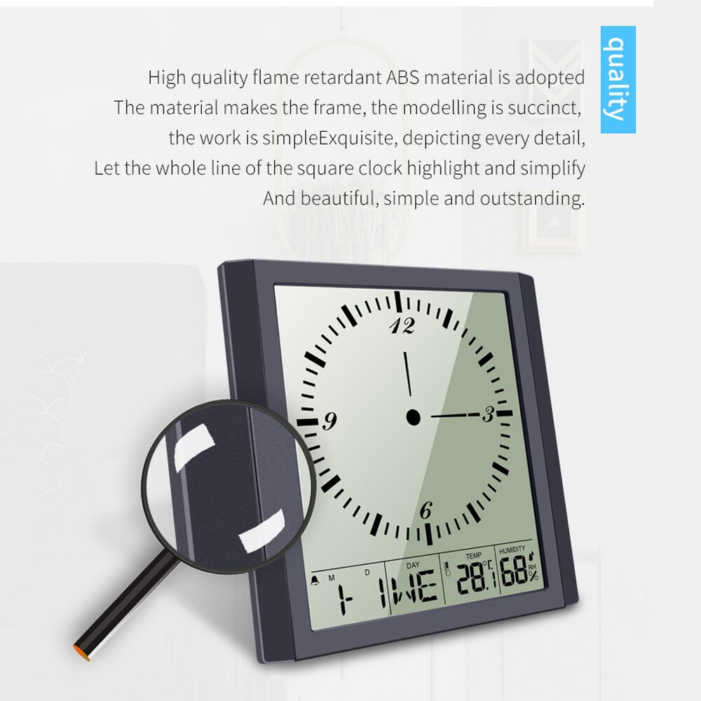 Digital Wall Clock Smart Display Clock Multifuncti... – Grandado