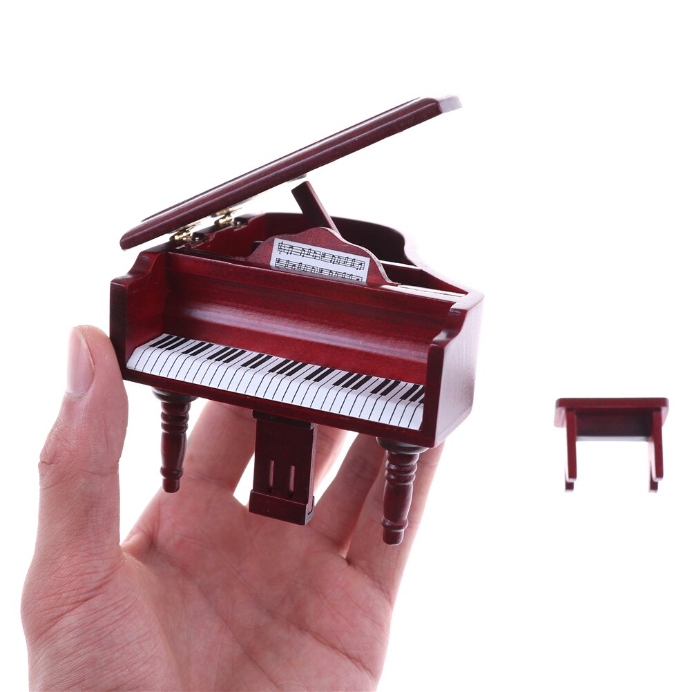 1Set Red Grand Piano Model With Music stool Musica... – Grandado