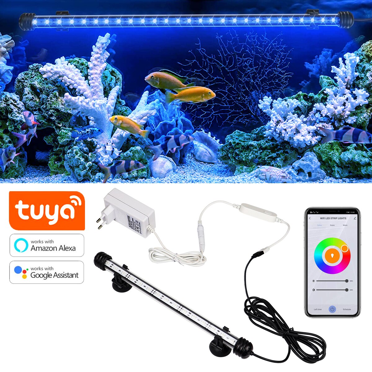 Tuya Smart Aquarium Light RGB Wifi LED Fish Tank L... – Vicedeal