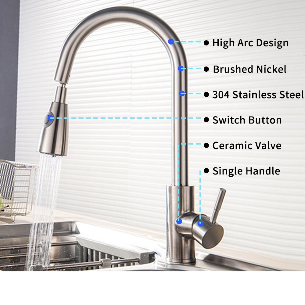 Water Mengkraan Trek Keuken Kranen met 2 Straalsoo... – Grandado