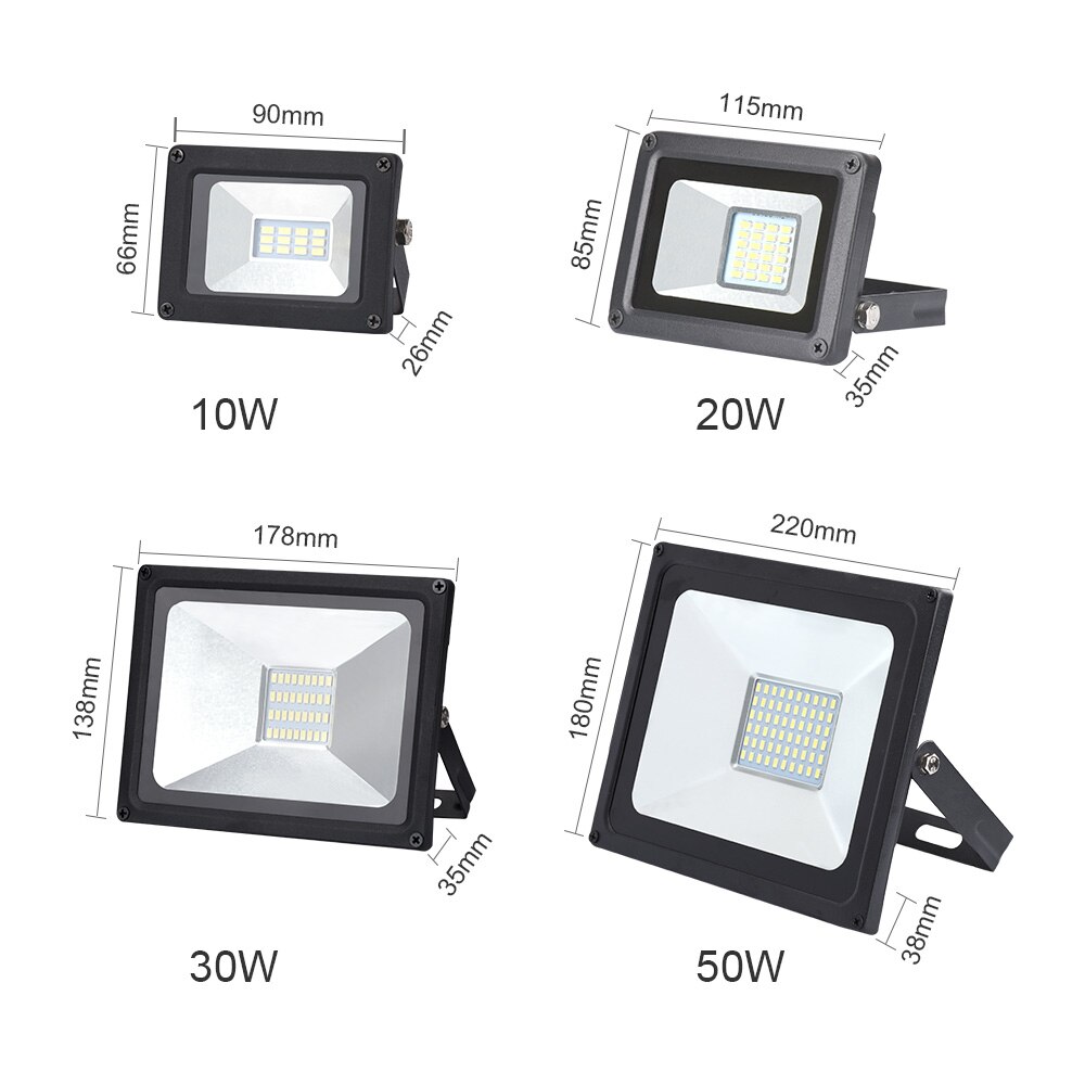 Led Floodlight 10W 20W 30W 50W Outdoor Spotlight F... – Grandado