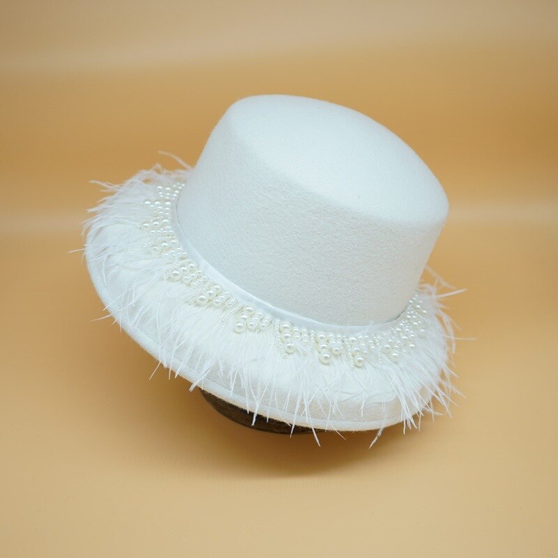 202008-panshi-Pearl feather white wool Pearl feath... – Grandado