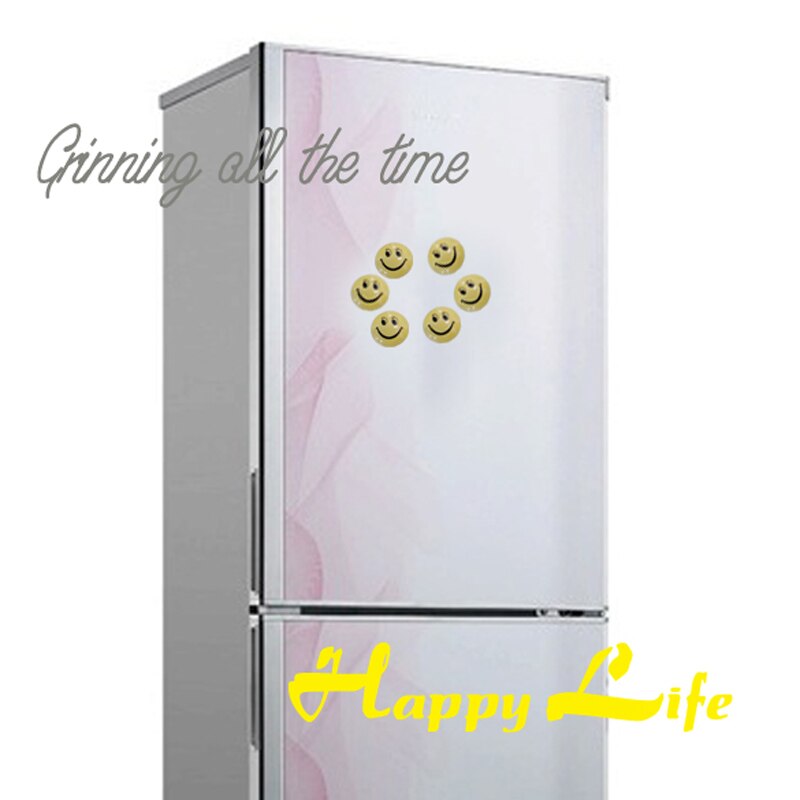 Round Cartoon Smile Face Refrigerator Sticker Frid... – Vicedeal