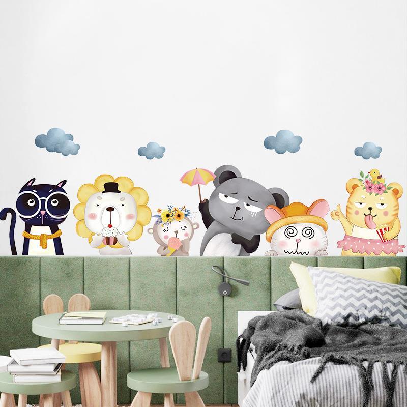 Cartoon animal friends wall stickers for babies an... – Grandado