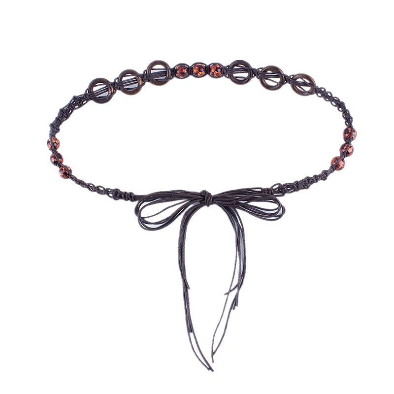 Vintage knitted braided weaving waist belts for wo... – Grandado