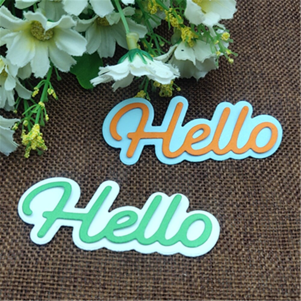 Hello Letter Words lace Card Border Metal Cutting ... – Grandado