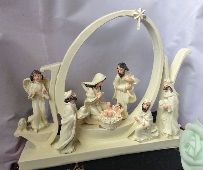 Christian Catholic Character Statue Resin Material... – Grandado